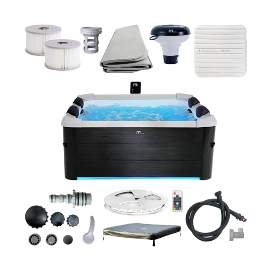 Spa rigide OSLO 6 personnes – 160×160×65 cm, 850 L, 120 jets + 8 ...