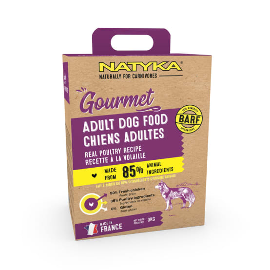 Croquettes Semi-Humides pour chien adulte à la volaille Natyka Gourmet ...