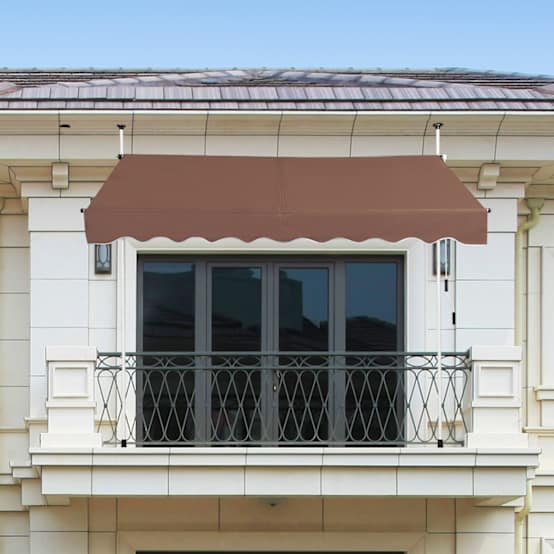 Auvent Manuel Rétractable 200CM Hauteur Réglable Store Banne Aluminium ...