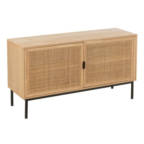 Meuble TV Cannage "Kory" 120cm Naturel - Jardiland