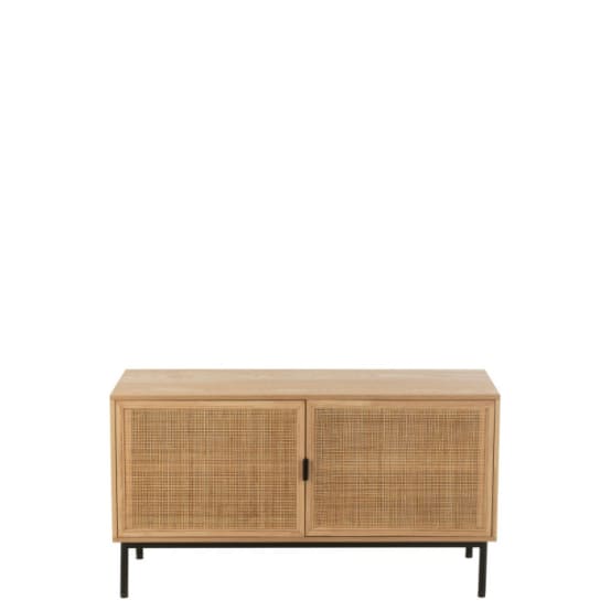 Meuble TV Cannage "Kory" 120cm Naturel - Jardiland