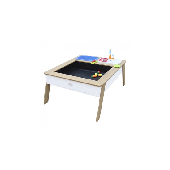 Table de Sable et Eau AXI Linda avec Cuisine, Évier et Parasol - Marron ...