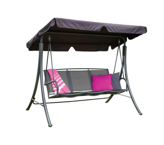 Balancelle de jardin - Acier - Gris Anthracite en Acier - SIESTA ...