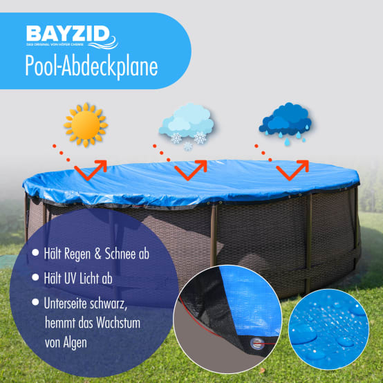 Bâche de piscine ronde 4,40 m pour protection tout au long de l'année ...