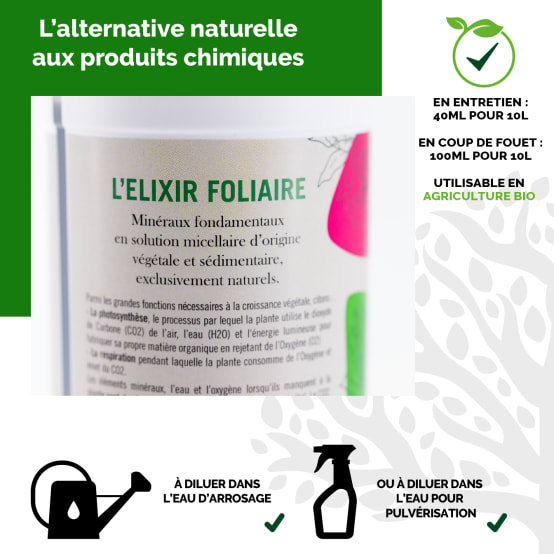 Engrais Liquide Biologique Croissance Foliaire Elixir FOLIAIRE - 0,5L ...