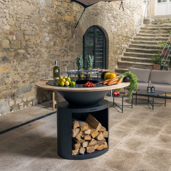 Brasero Ellipse 120 Noir - Jardiland