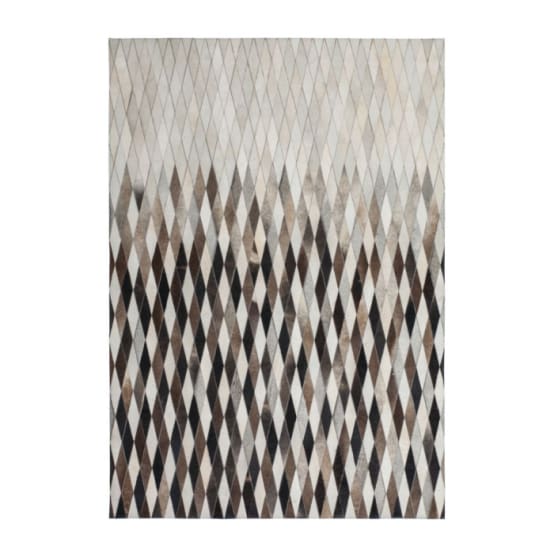 Tapis en Cuir Fait Main "Lavish" Gris 160 x 230 cm - Jardiland