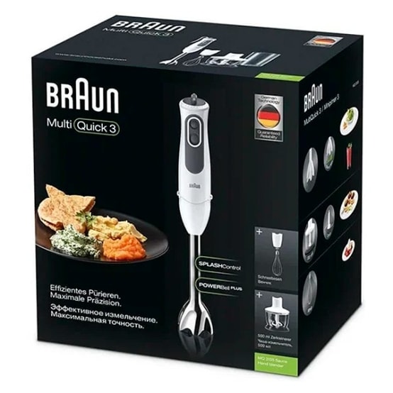 Mixeur plongeant Braun MQ3135WH SAUCE 750W Blanche - Jardiland