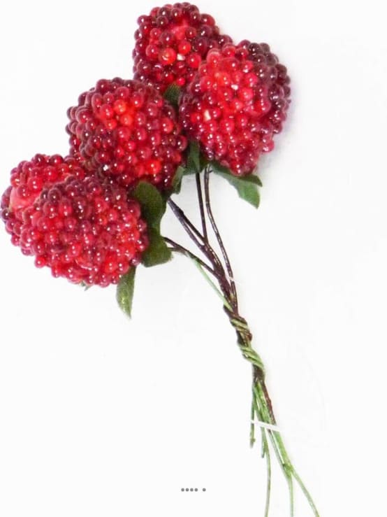 Mures artificielles Fruits rouges X6 Diamètre 2,50 CM Rouge - couleur ...