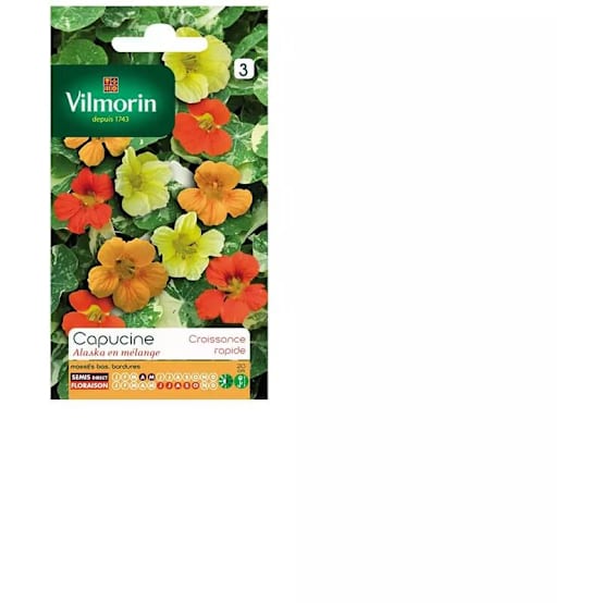 Capucine Alaska Variée serie 3 sachet graines 5 g - Vilmorin - Jardiland