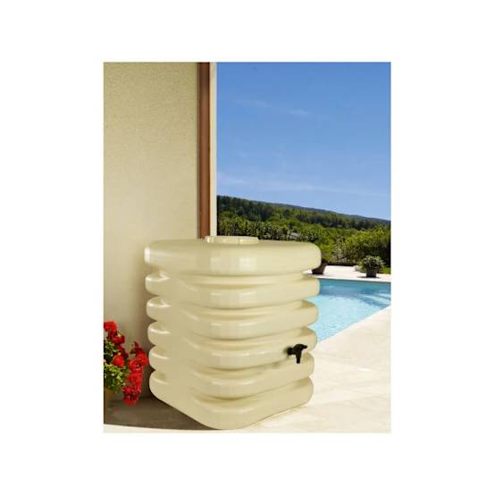 Recuperador de agua de lluvia 1000L tapa, grifo y colector incluidos ...