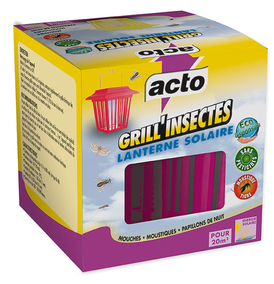 Lanterne Solaire UV Grill'insectes - ACTO - Jardiland