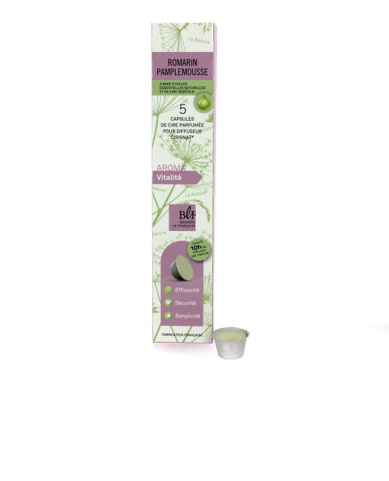 Coffret de 5 capsules de cire - pamplemousse romarin - Jardiland