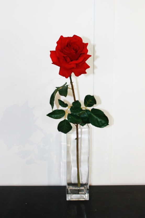 Tige rose rouge artificielle H.73 cm - Jardiland