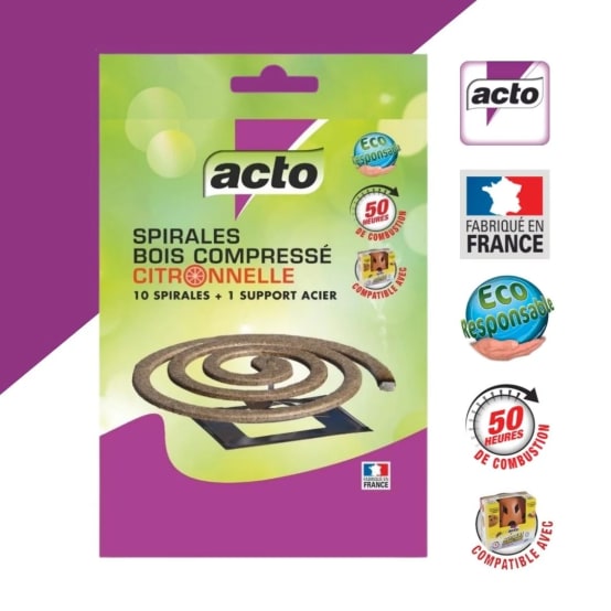 Espirales insecticida madera comprimida citronela lote de 10 – ACTO ...
