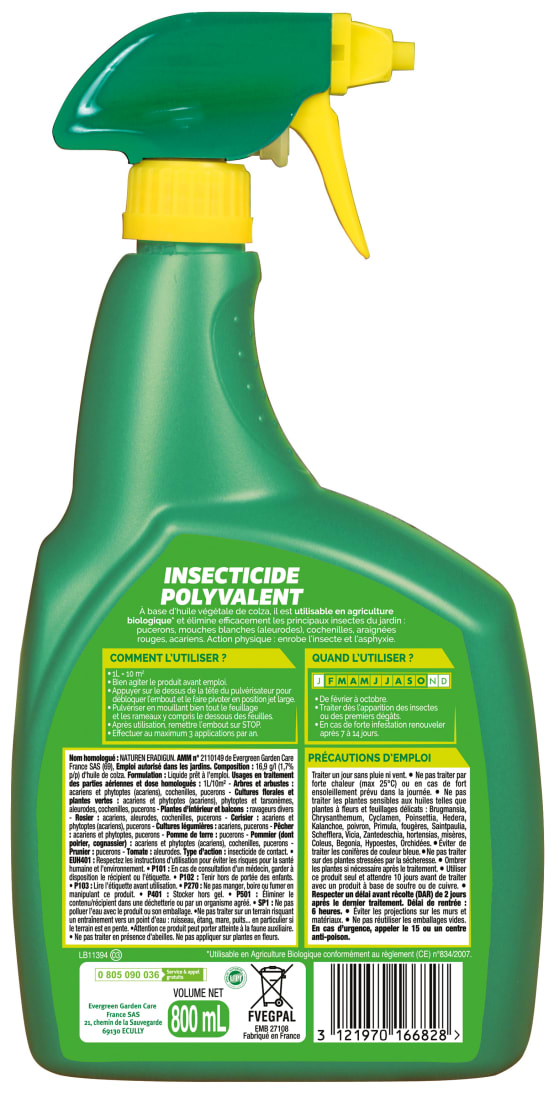 Insecticide Polyvalent Végétal - FERTILIGENE - Jardiland