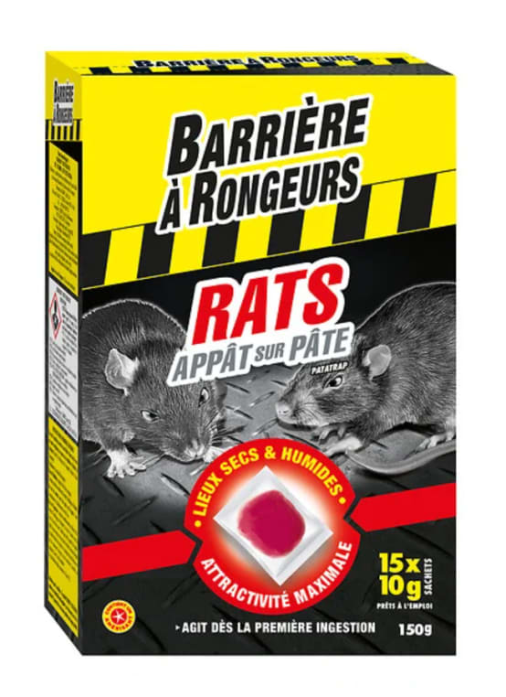 Appât Sur Pâte Pour Rats - BARRIERE A RONGEURS - Jardiland