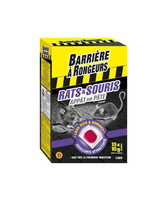 Barrera a roedores - Ratas & Ratones - Cebo en pasta 150 g - Jardiland