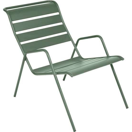 Fauteuil de jardin bas acier cactus Monceau Fermob - Jardiland