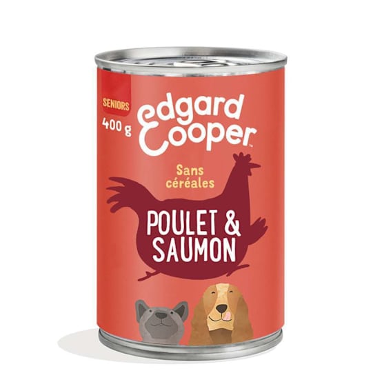 Comida para Perro Senior Pollo-Salmón fresco 400g Sin Cereales – EDGARD ...