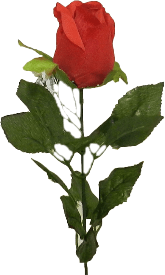 Tige de rose bouton rouge artificielle Ø.5 x H.50 cm - Jardiland