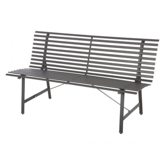 Midi al sol - Banco Tampa grafito - L.150 x l.64 x H.80 cm - Jardiland