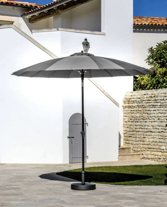 Parasol Pekin Gris - L.300 x l.300 x H.241 cm - Jardiland