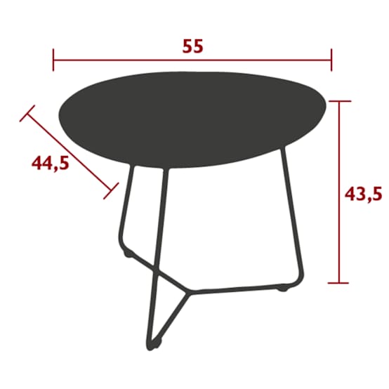 Table basse de jardin ronde acier cactus Cocotte Fermob - Jardiland