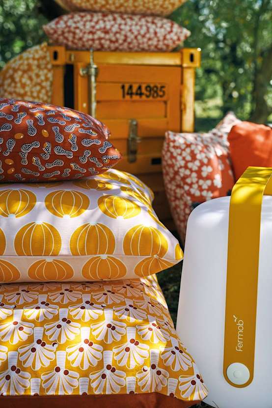 Fermob - Coussin Trèfle Miel L.68 x l.44 cm - Jardiland