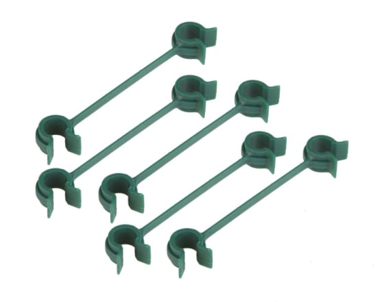 Clips pour tuteurs Ø11 mm (x5) - L.2 x l.9,1 x H.18 cm - Jardiland
