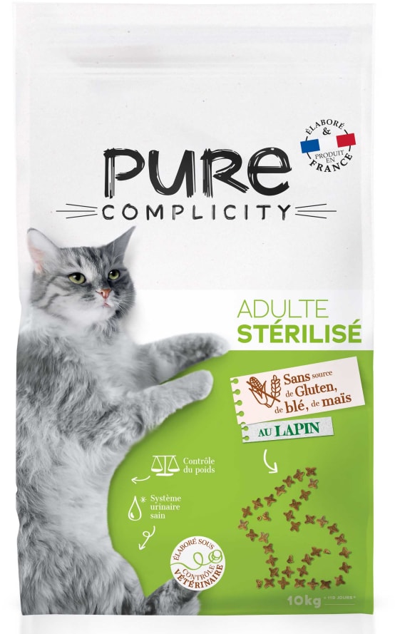 Croquetas gato esterilizado con conejo 10kg - Pure Complicity - Jardiland