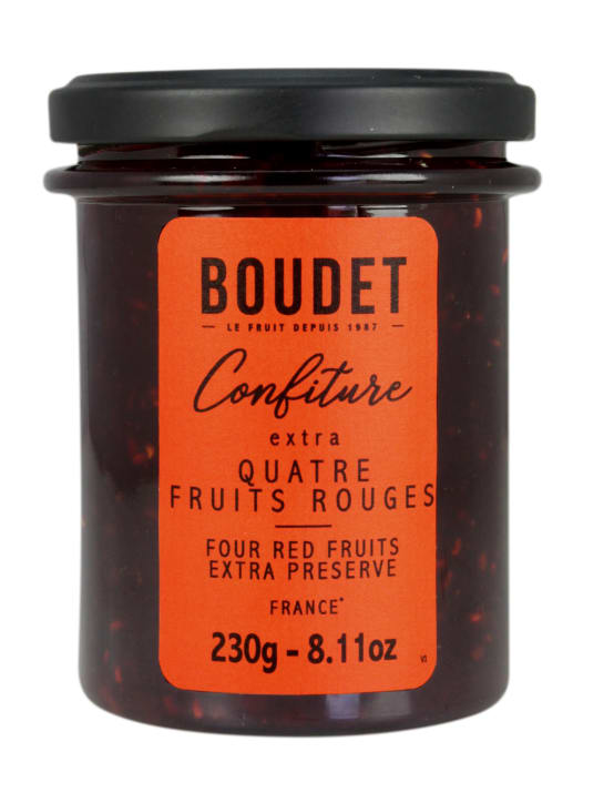 Boudet - Confiture Extra Quatre Fruits Rouges 230 g - Jardiland