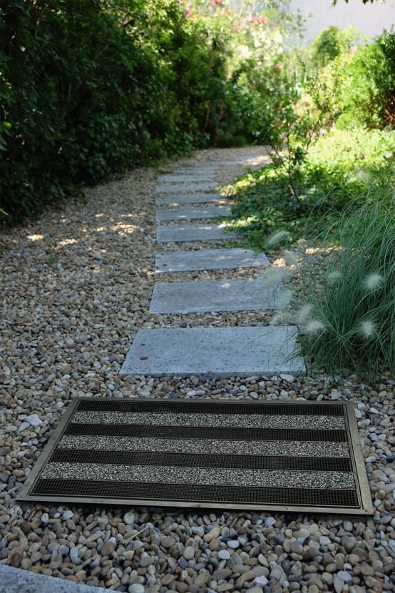 Tapis extérieur grattant caoutchouc gris 45x75 cm – CORYL - Jardiland