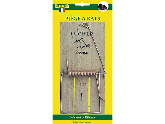 Piège à rat socle bois fil acier cuivré L. 17 cm l. 9 cm – LUCIFER ...