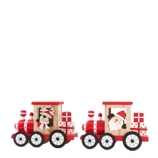 Train En Bois à Motif L 19 X L 8 X H 13 5 Cm Jardiland