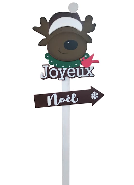 Panel Feliz Navidad con Reno- ECLOZ - Jardiland