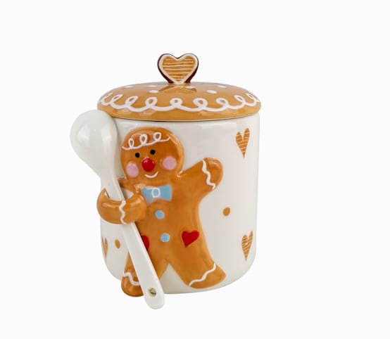 Tarro de galletas con cuchara, altura 12 cm- ECLOZ - Jardiland