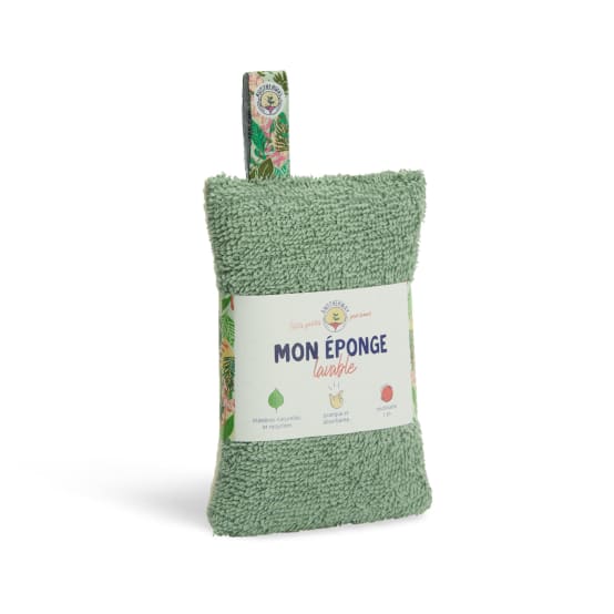 ÉPONGE LAVABLE ET RÉUTILISABLE - VERTE - Jardiland