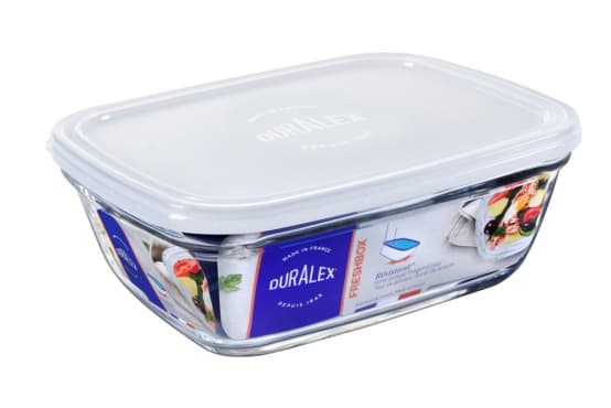 Caja de almuerzo de vidrio rectangular 1,7 L con tapa – Duralex ...