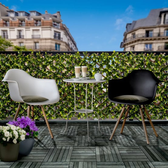 FLEXIGREEN Treillis en PVC avec feuilles synthétiques 1x2m - Jardiland