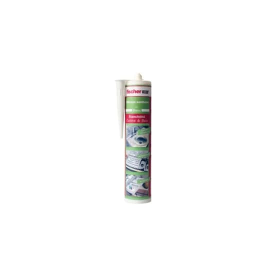 Mastic sanitaire acétique translucide cartouche 310 ml - FISCHER - Jardiland