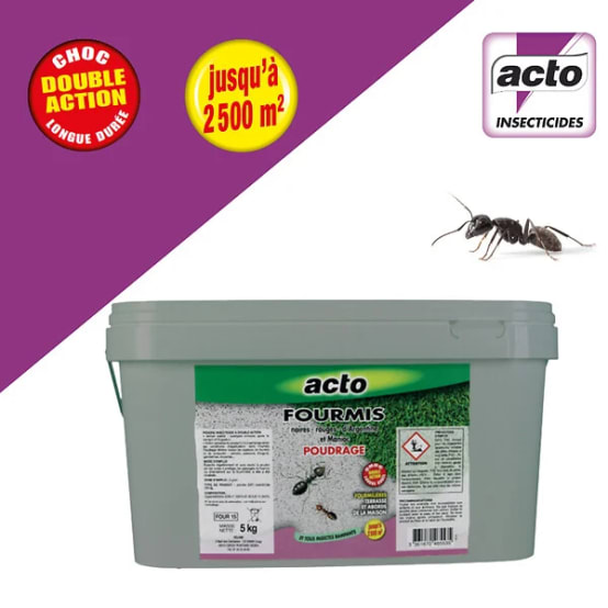 Poudre Insecticide Anti-Fourmis Formule Poudrage Seau - ACTO - Jardiland