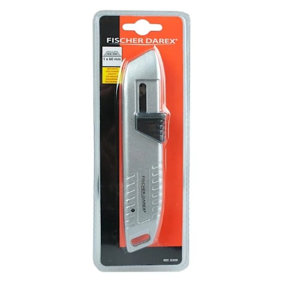 Cutter de seguridad con hoja retráctil - FISCHER DAREX - Jardiland