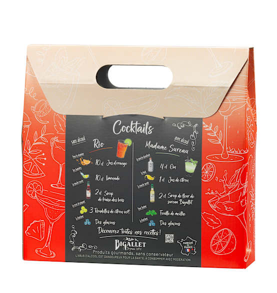 COFFRET COCKTAIL 2 SIROP 35CL 2 VER. - Jardiland