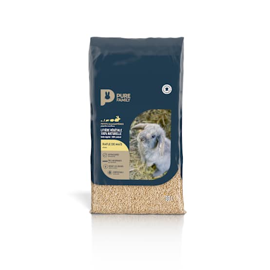 Litière pour rongeurs rafle maïs 30 L - Pure Family - Jardiland