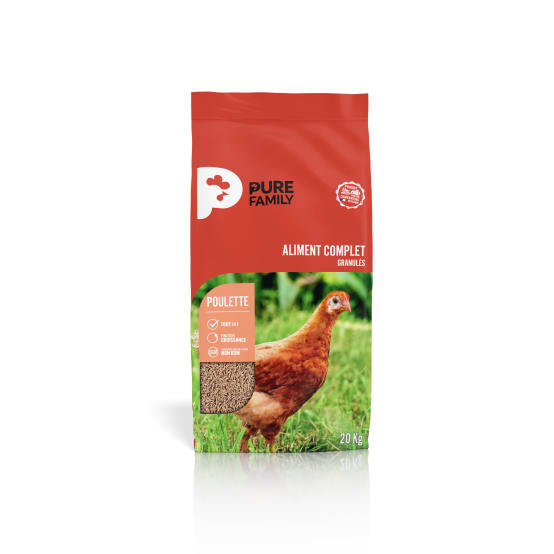 Alimento Completo Pollita Granulado 20 Kg – Pure Family - Jardiland