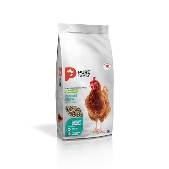 Aliment Complet poule pondeuse Confort digestif 5 kg - Pure Family ...
