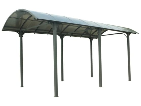 Carport Gran Alt. aluminio techo policarbonato: 1 camping car-27,51m2 ...