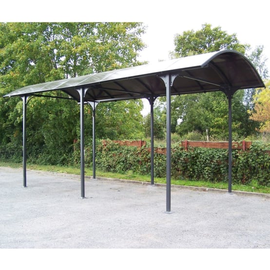 Carport Gran Alt. aluminio techo policarbonato: 1 camping car-27,51m2 ...