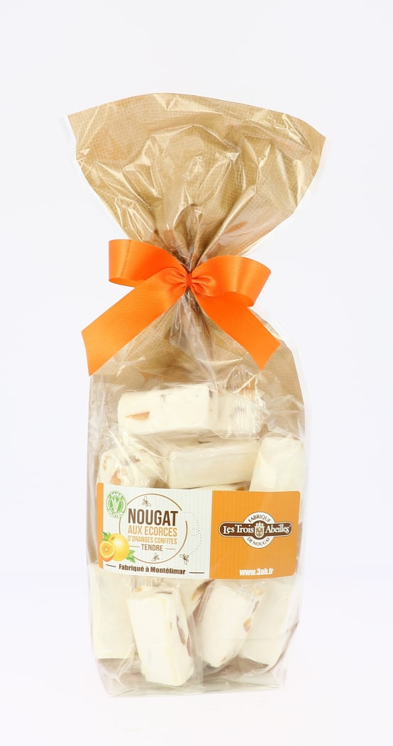 Sachet de nougat tendre aux écorces d’oranges confites 150 g - Les 3 ...